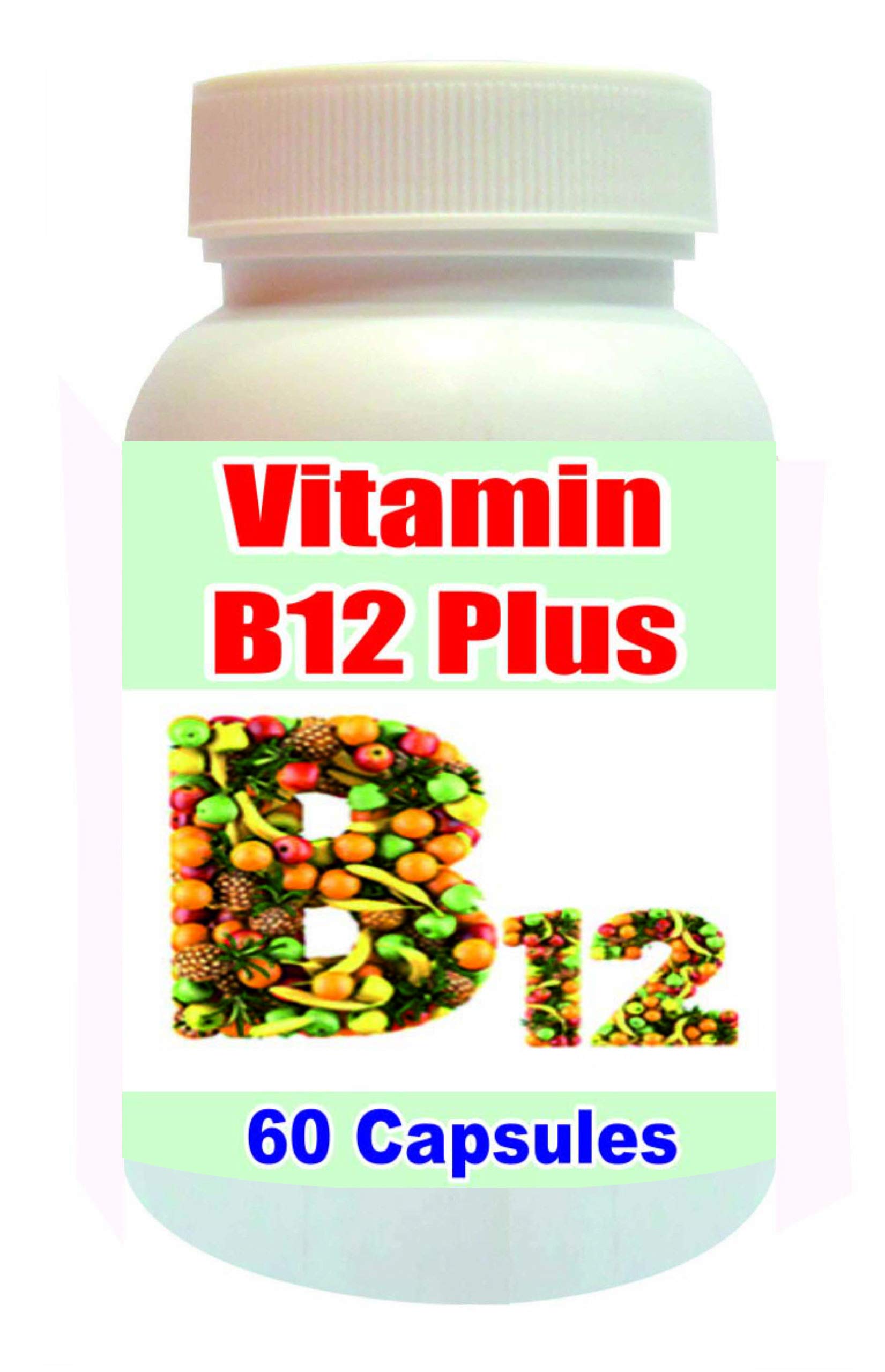 VITAMIN B-12 PLUS CAPSULES - 60 CAPSULES (GET 1 BOTTLE VITAMIN B-12 ...