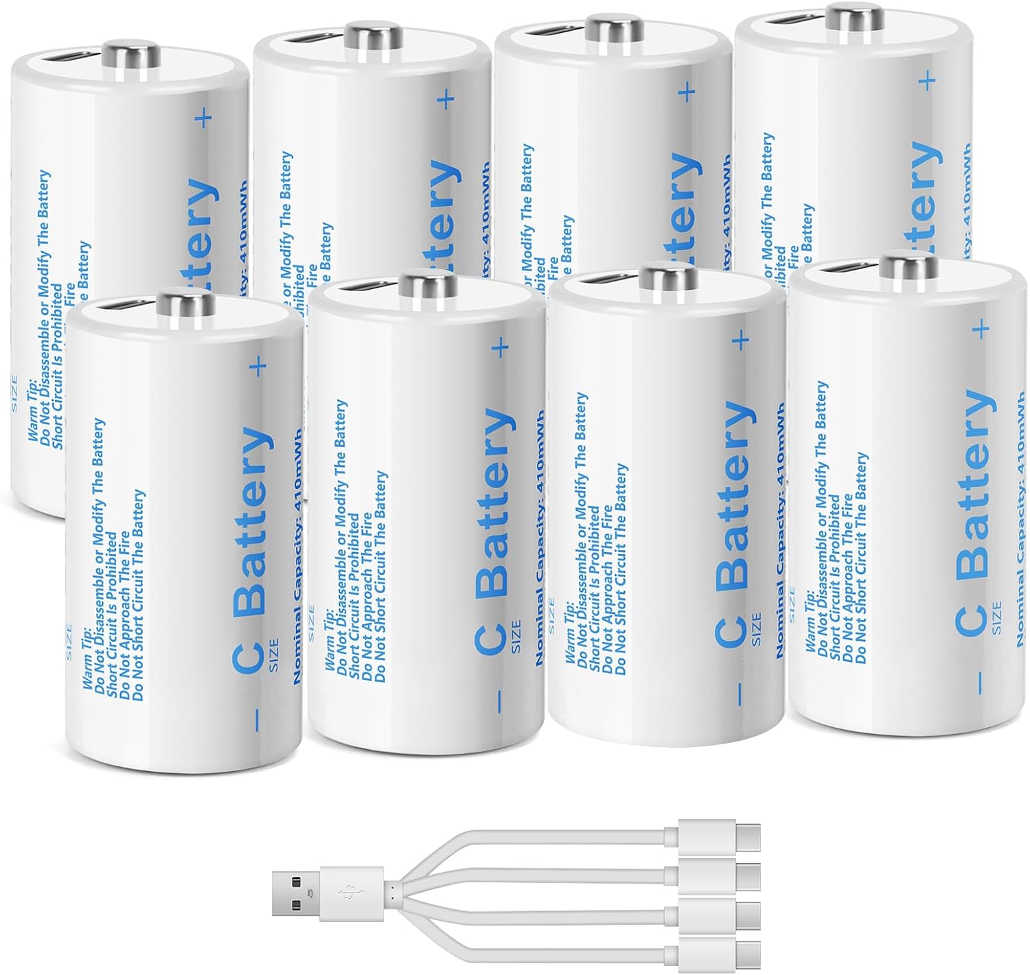 Amazon.com: winbasic C Batteries C Size Rechargeable Lithium Batteries ...