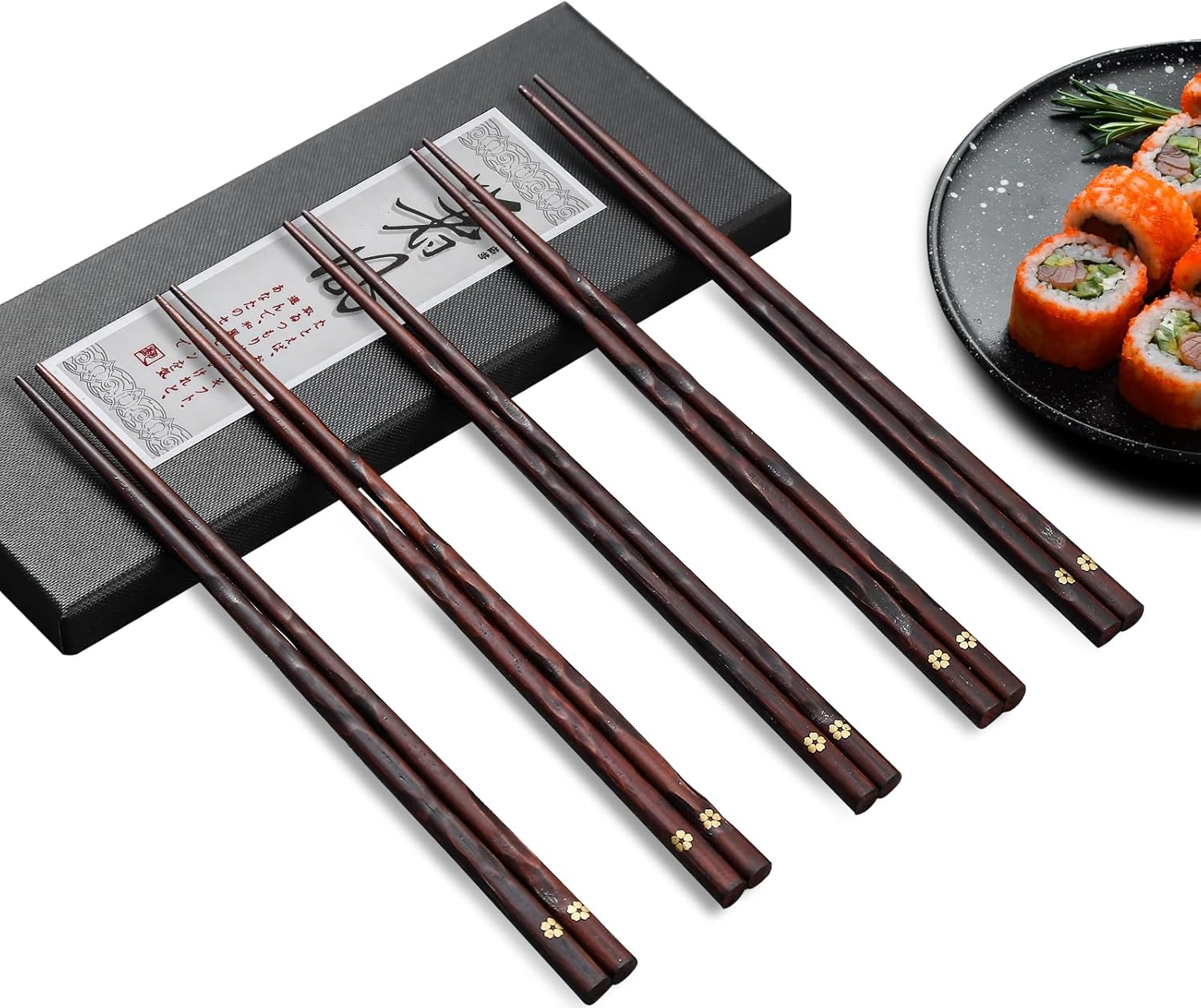 Amazon.com: Elegant Printed Wooden Japanese Chopsticks – Fancy ...