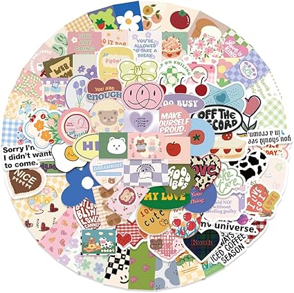Amazon.com: kawaii deco stickers cute Scrapbook Stickers 90pcs Cute ...