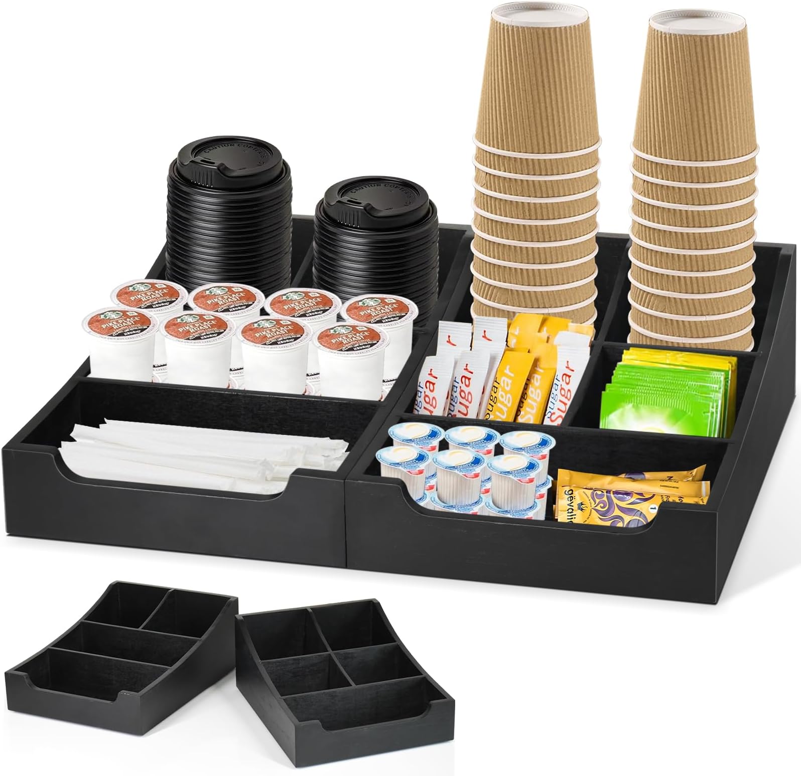 Amazon.com: HOIGON 2 Pack Coffee Station Organizer, 9 Compartments ...