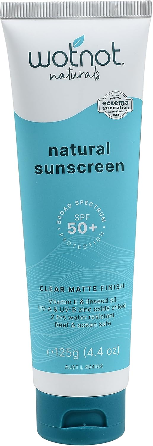 Wotnot SPF 50 Natural Zinc Sunscreen – Reef Safe, Matte Finish, Eczema ...