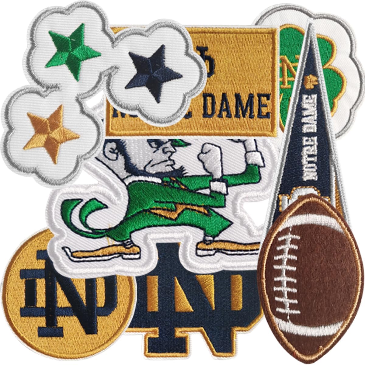 Amazon.com: JEFUZH 8PCS ND Iron on Patches, Indiana Patches for Jeans ...