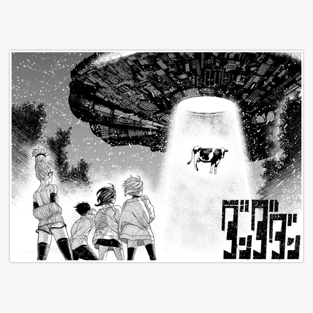 Amazon.com - Dandadan Alien Abduction Vinyl Window Bumper Sticker Decal 5"