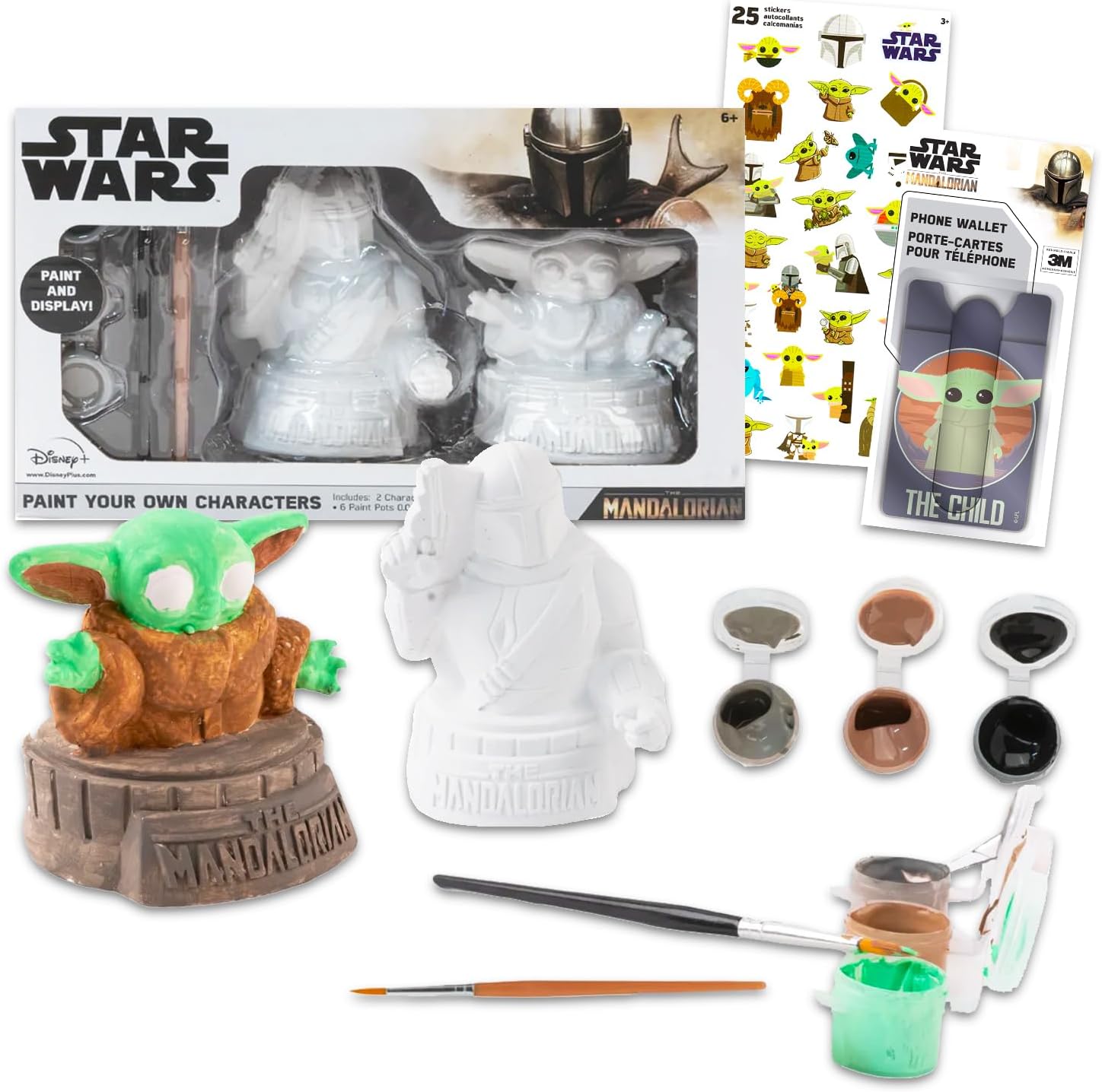 Amazon.com: Star Wars Mandalorian Paint Your Own Figurines Set ...