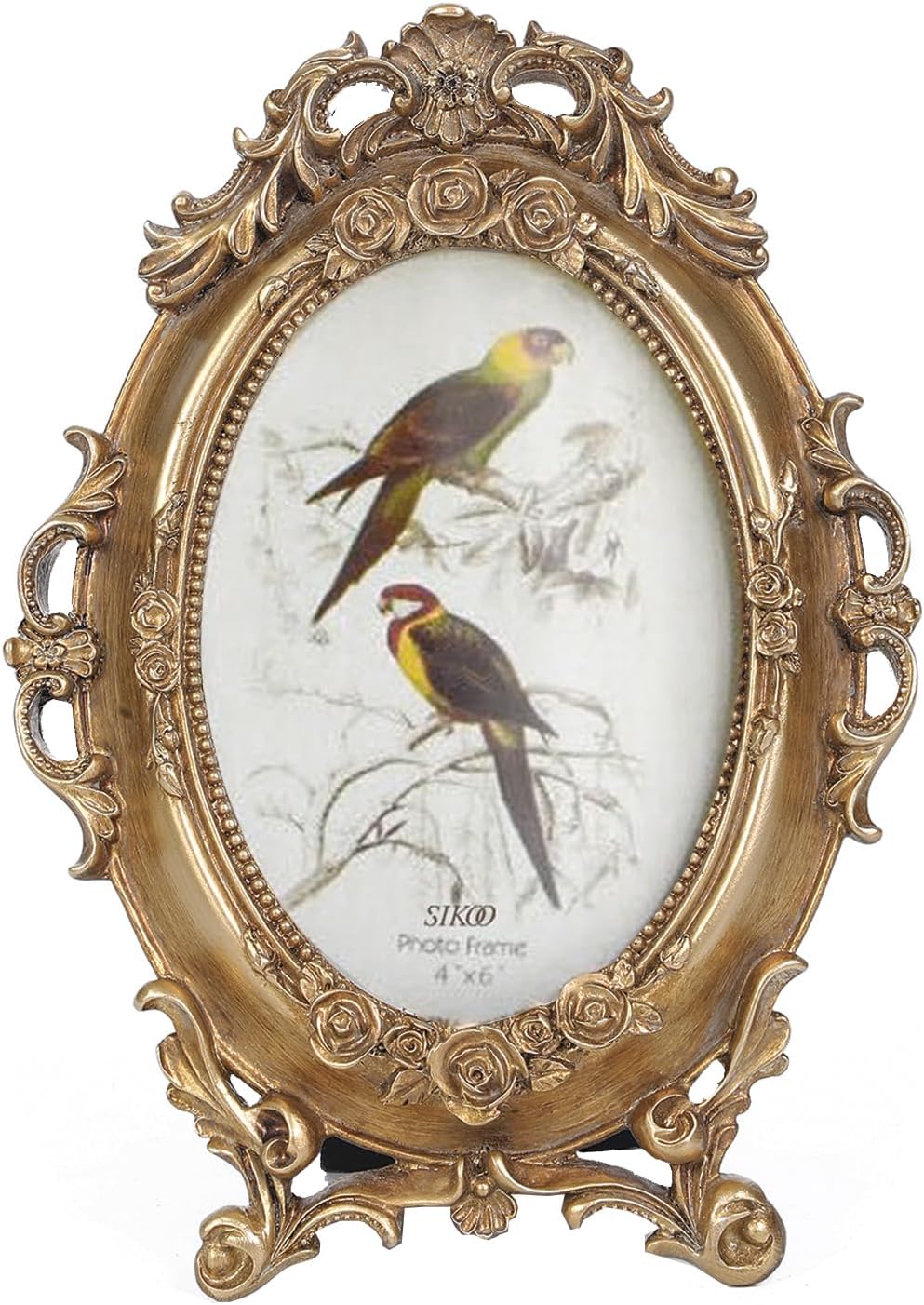 Amazon.com - ZIQI 2 Pack Oval Vintage Picture Frame 5x7”Gold Antique ...