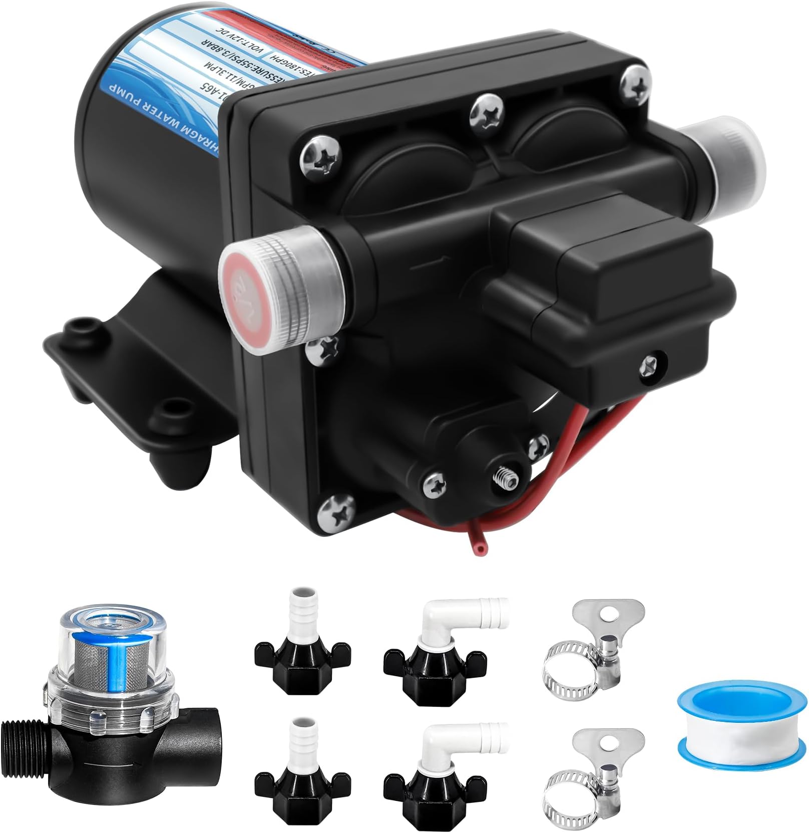 Amazon.com: SHURFLO 4008-101-A65 New 3.0 GPM RV Water Pump Revolution ...