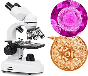 Amazon.com: Binocular Compound Microscope, 40X-6000X/ 10000X/ 20000X ...