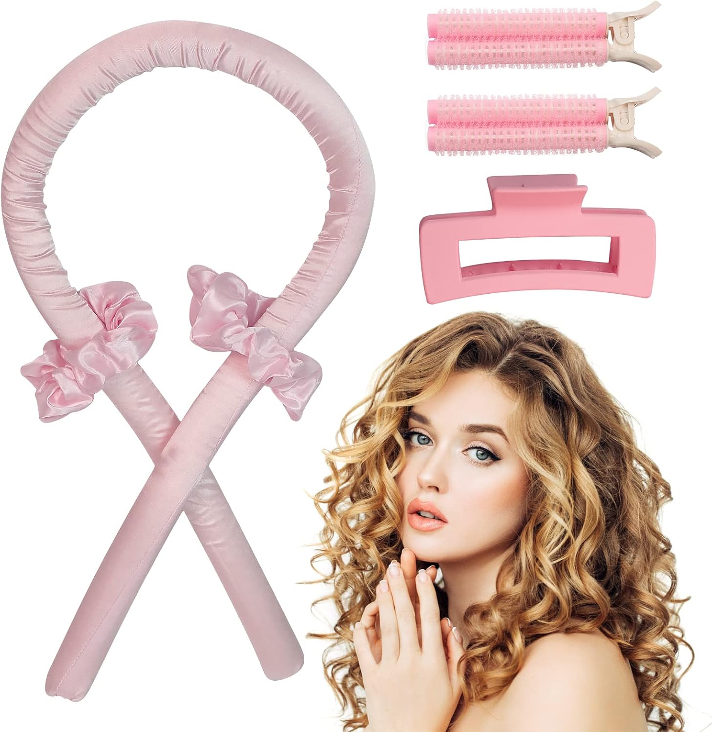HUMBGO Heatless Curling Rod Headband for Rollers - High Resilience ...