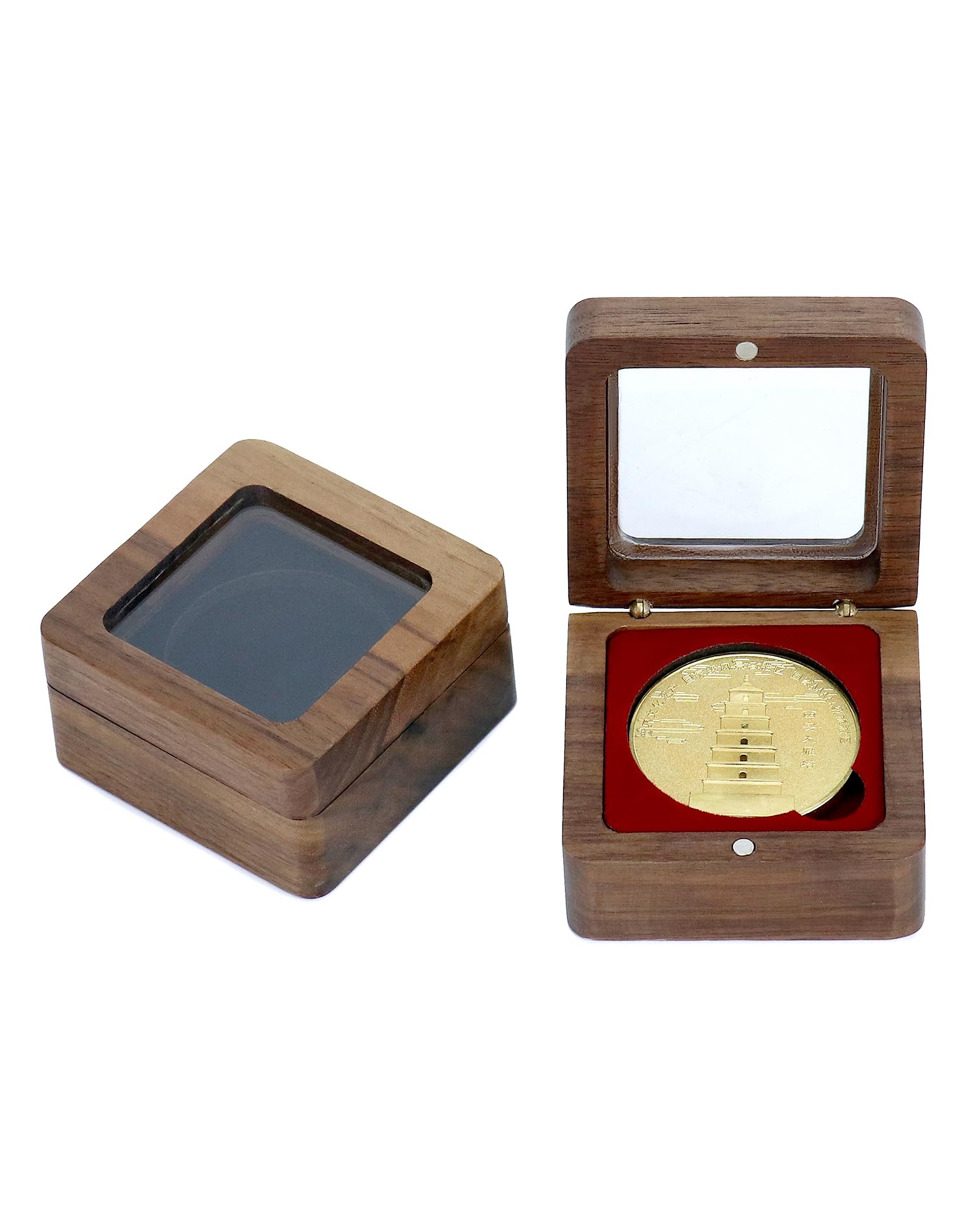 Amazon.com : QWORK Elegant Walnut Color Wood Challenge Coin Display ...