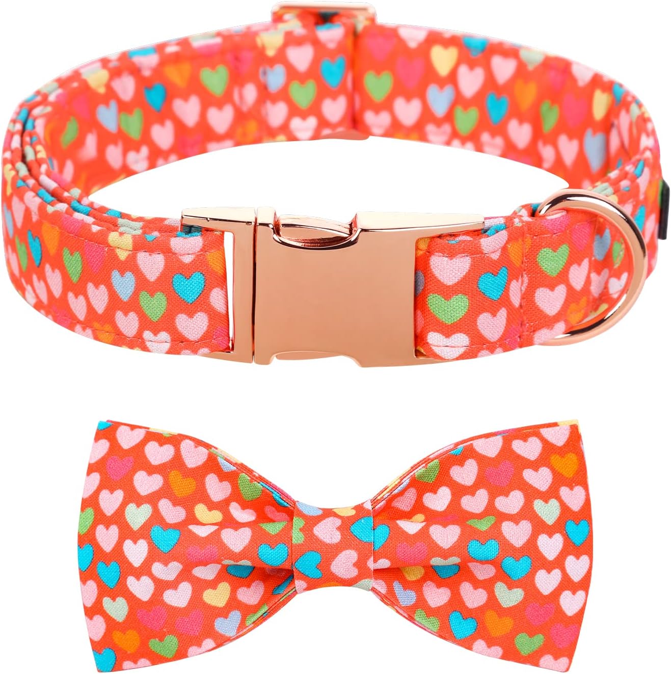 Amazon.com : MACA Bates Valentine’s Day Dog Collar with Bow/Flower/Bow ...