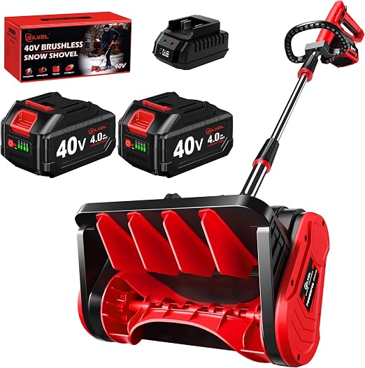Amazon.com : SILVEL 40V Cordless Snow Shovel,13 Inch Brushless Electric ...