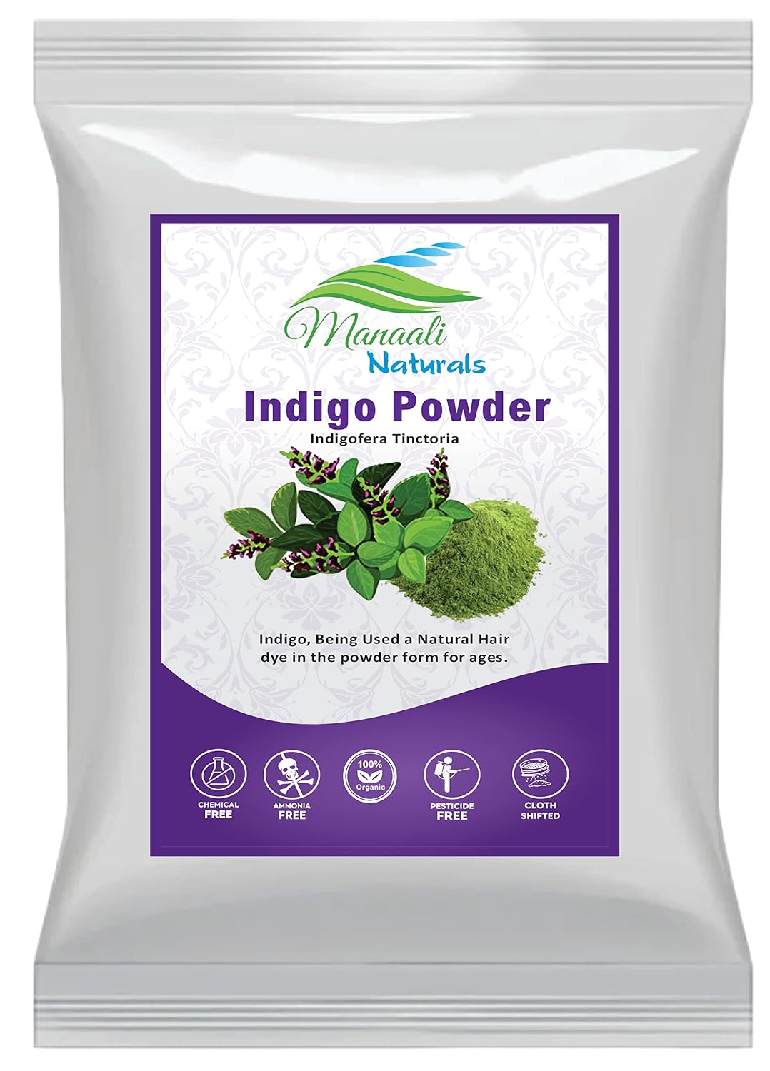 Buy Manaali Naturals Indigo Powder For Black Hair, 200g Online at Low ...