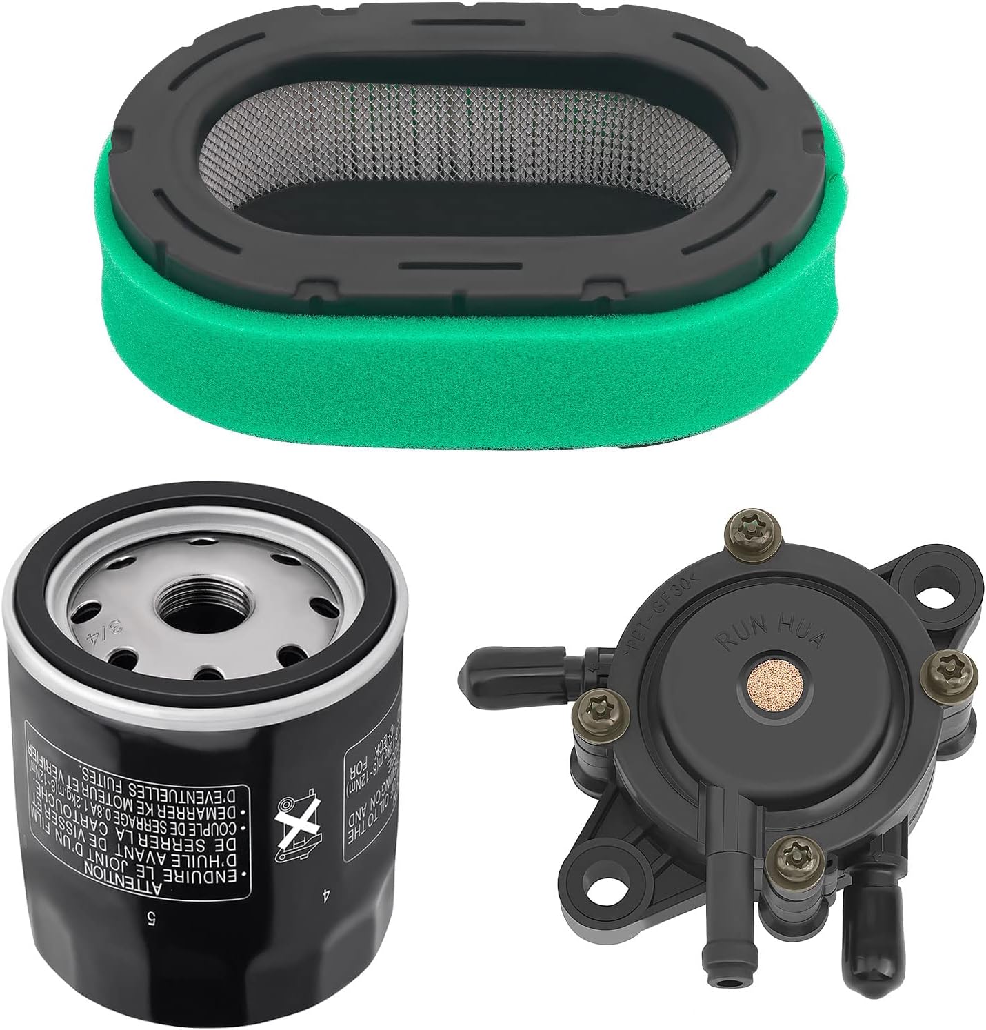 Amazon.com: Anoety Lawn Mower Air Filter&oil filter&fuel pump kit for ...