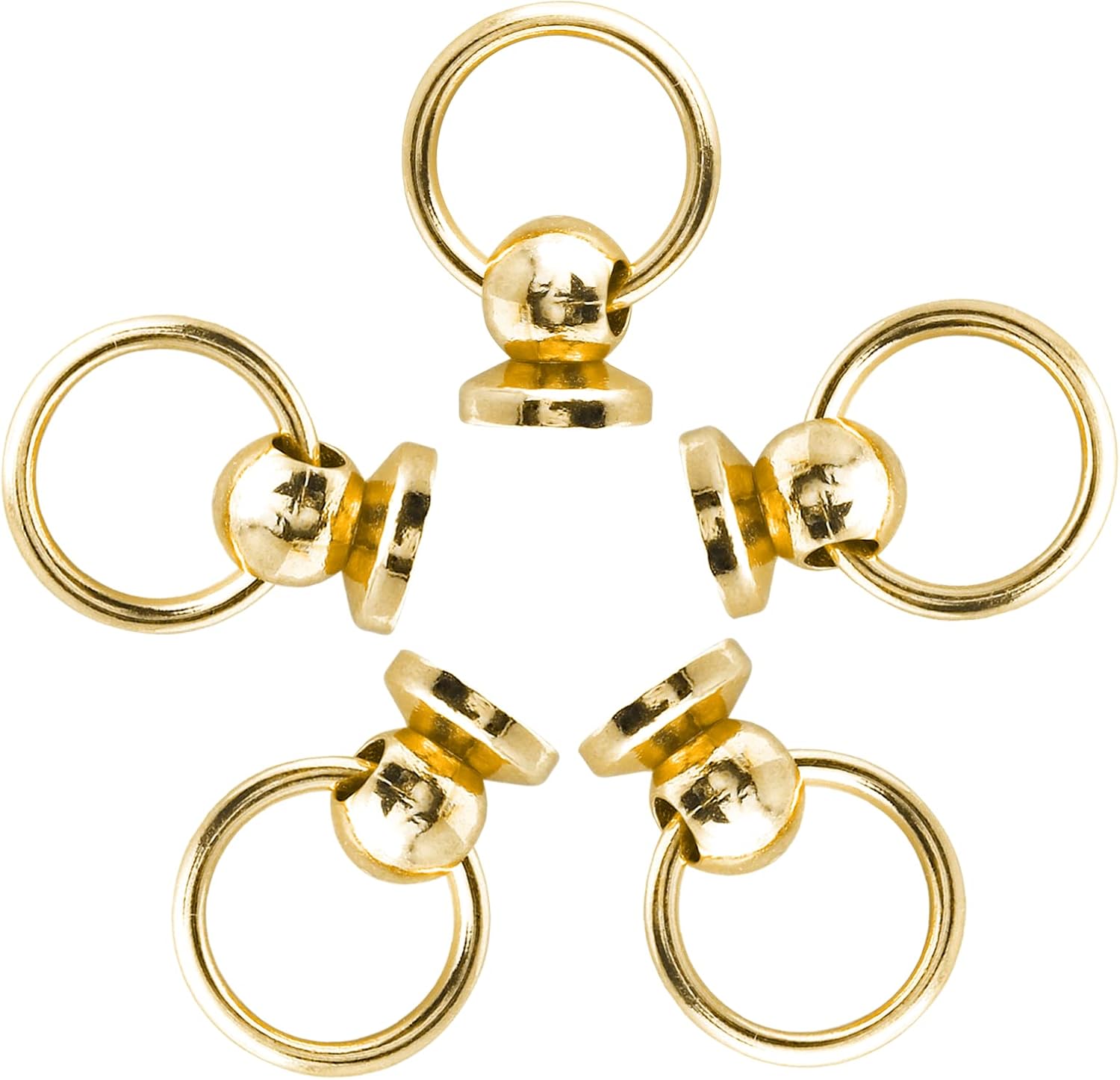 Amazon.com: Kyuionty 60 Pcs Screwback Round Head Rivet with Pull Ring ...