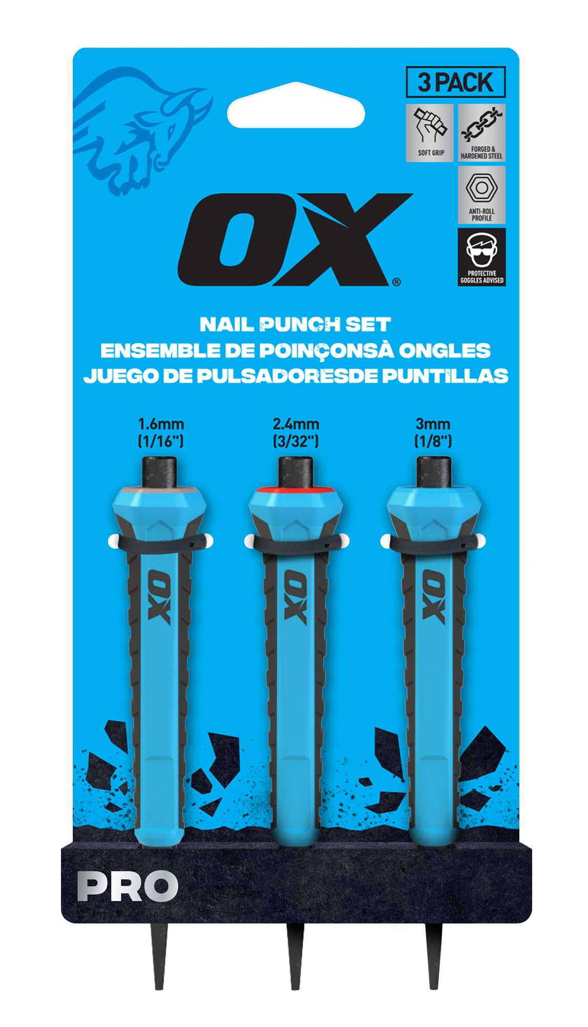 Snapklik.com : OX Pro Nail Set Nail Punch Set