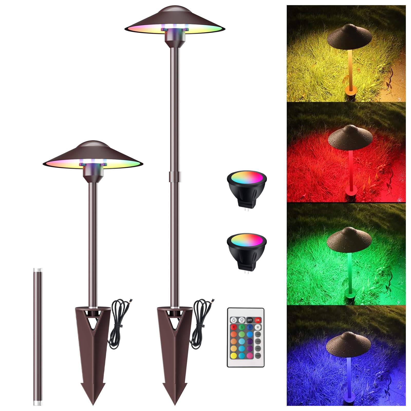 Snapklik.com : Low Voltage Color Changing Pathway Lights, Replaceable ...
