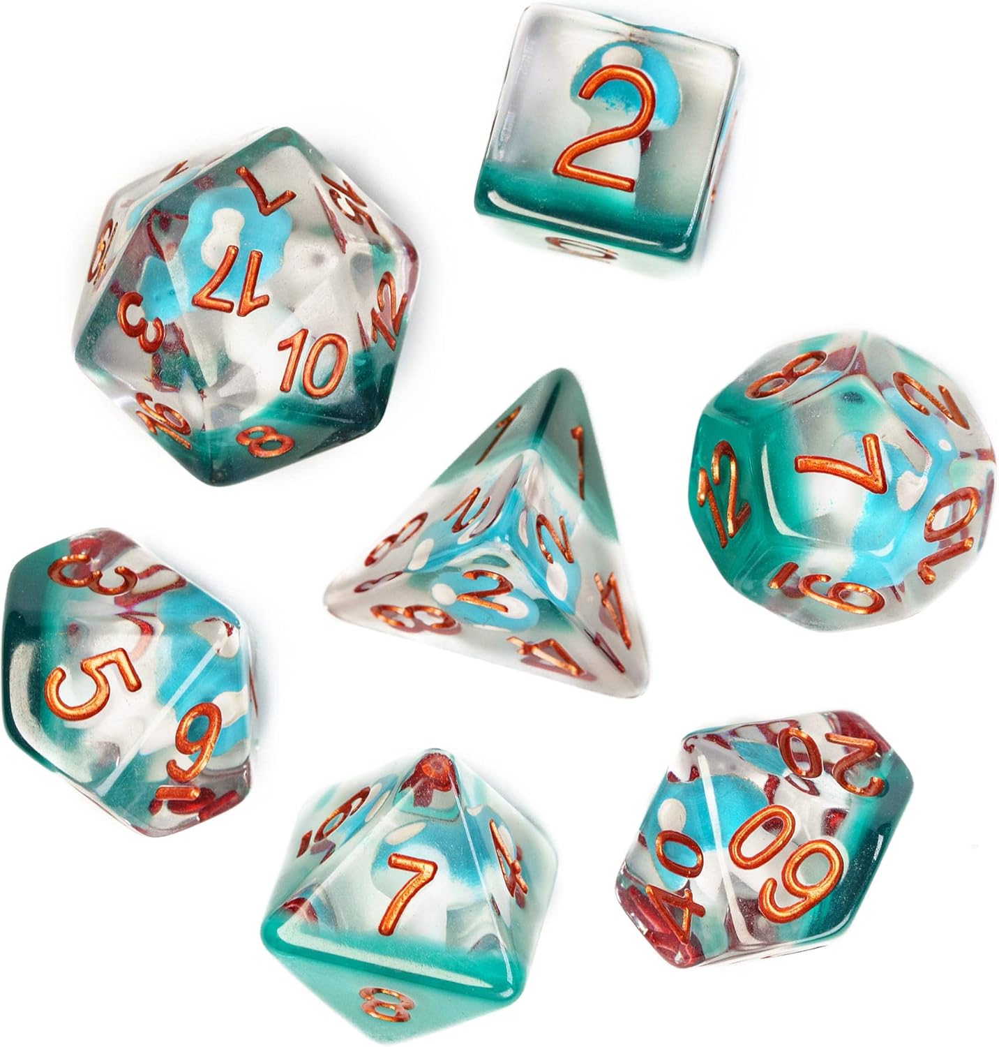 Amazon.com: UDIXI 7PCS DND Dice Set, Polyhedral Dice Set D&D Filled ...