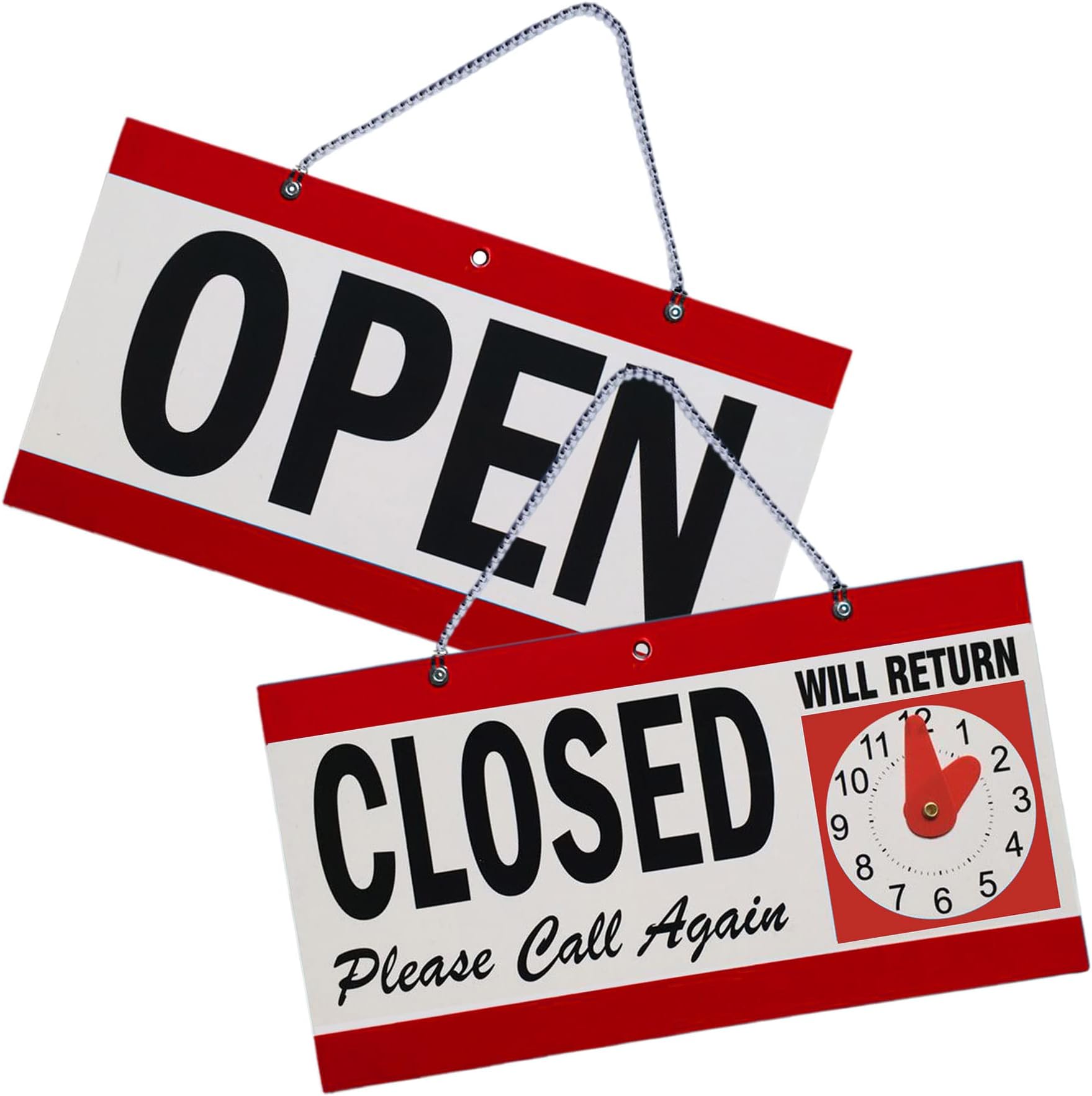 Amazon.com : Headline Sign Double-Sided Open/Closed 8 Inches by 11 ...