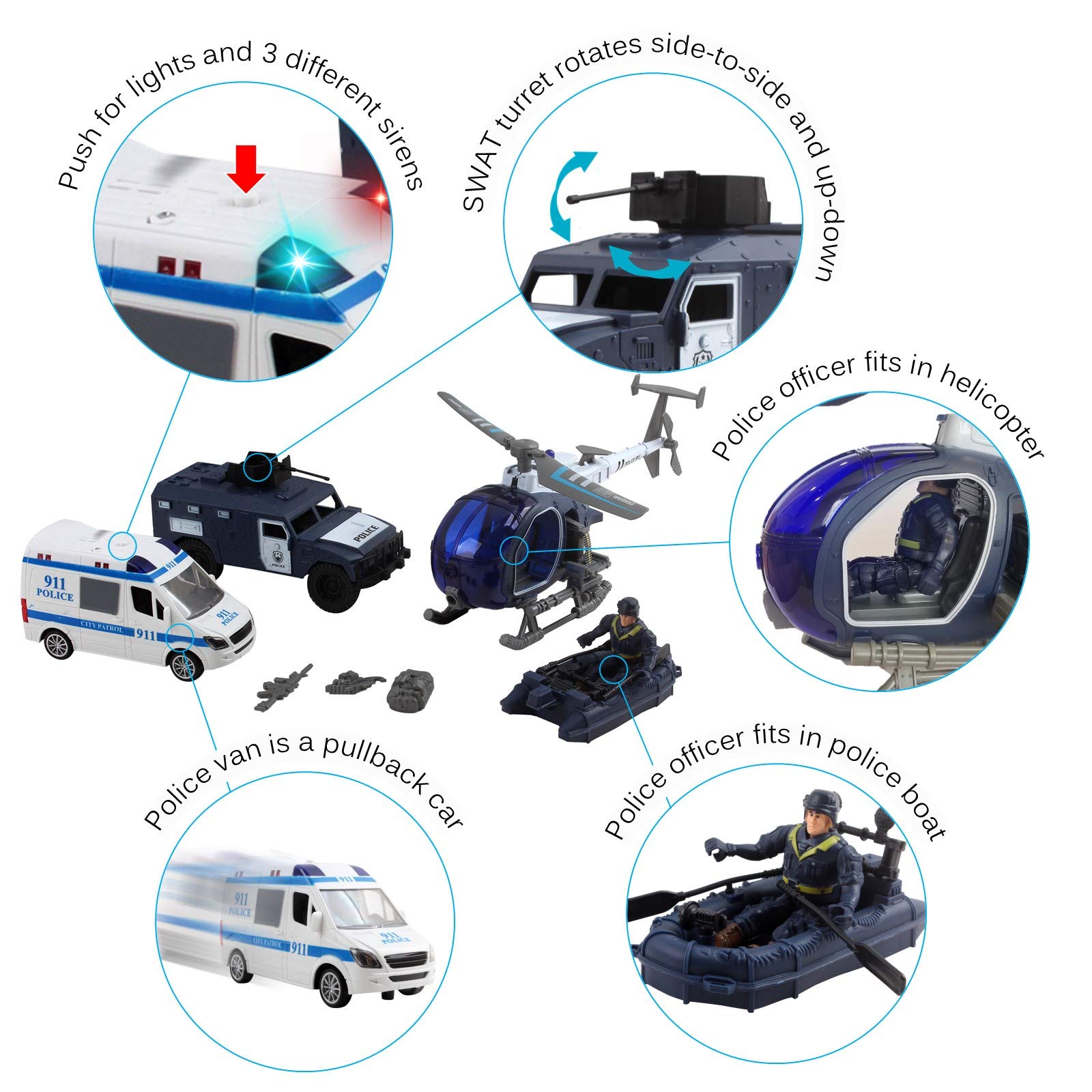 Snapklik.com : Deluxe Police Special Operations Rescue Series Play Set ...