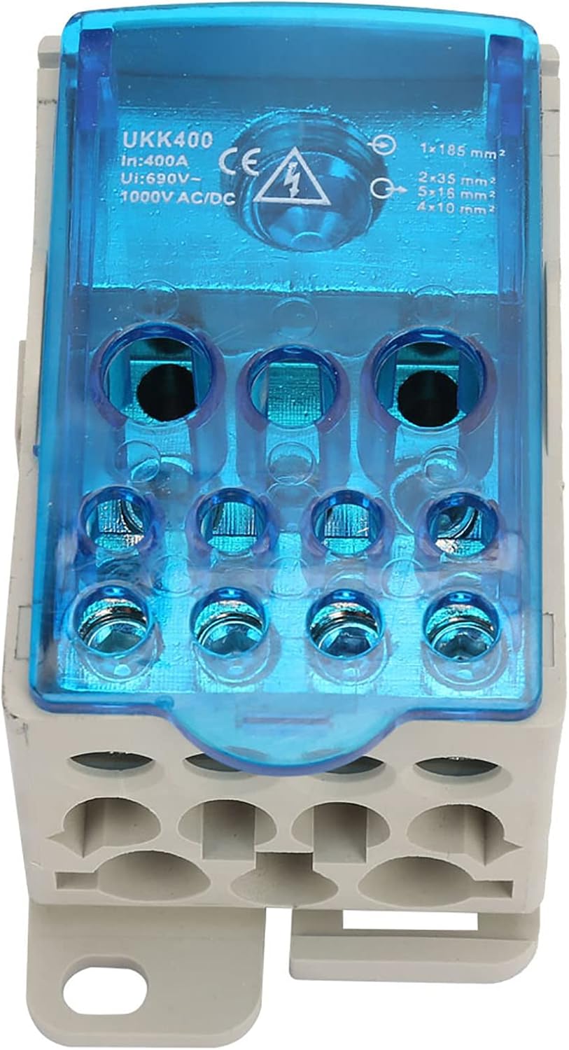 UKK-400A Din Rail Distribution Box, DC/AC 1000V Din Rail Terminal Block ...