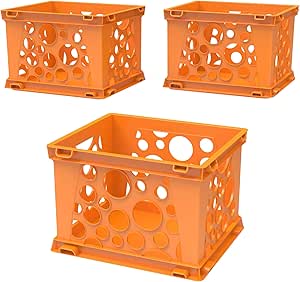 Amazon.com : Storex Mini Crates – Stackable Small Storage Crates for ...