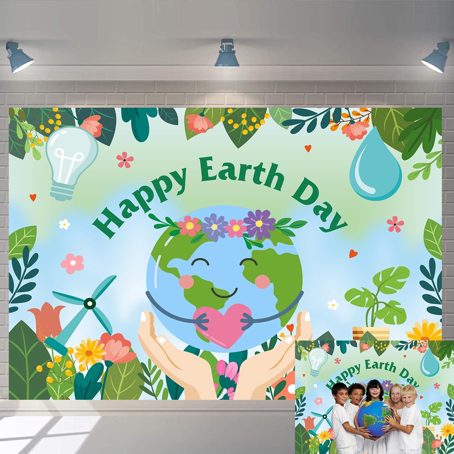 Amazon.com : Happy Earth Day Backdrop April 22 Save The Nature ...