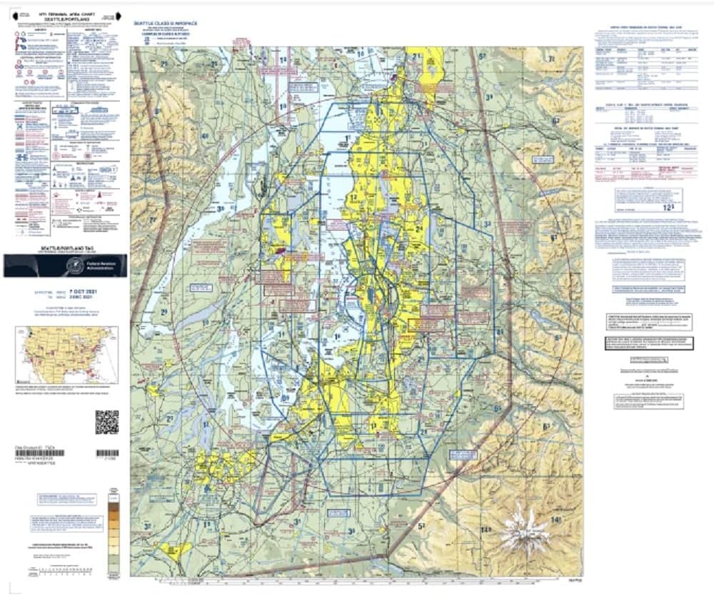 Amazon.com: Expired FAA Seattle Terminal Area Chart (TSEA) - Wrapping ...