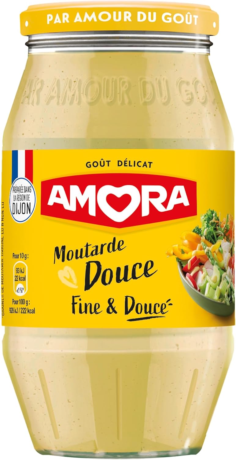 Amora Mustard Sweet Jar Gold, 435g : Amazon.com.au: Grocery