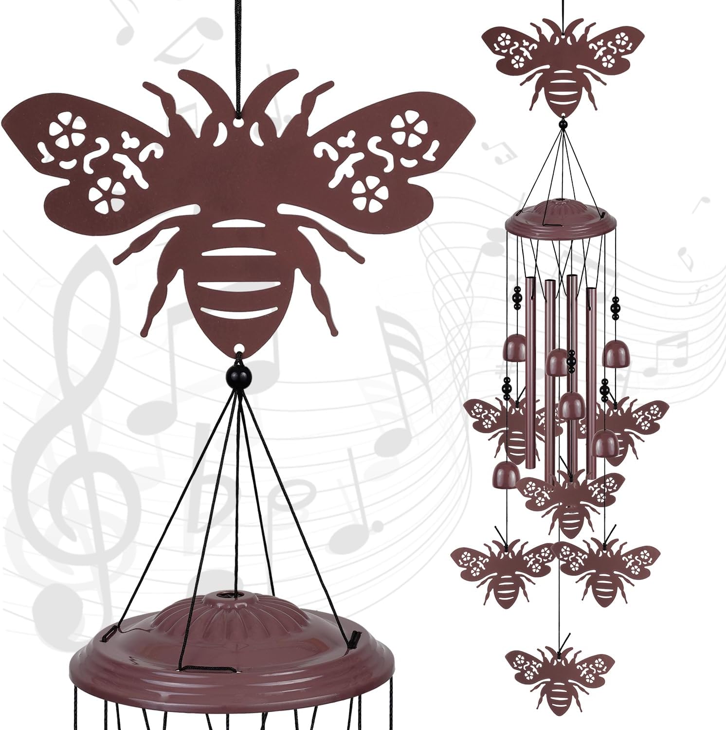 Amazon.com : 37.5 Inch Bees Wind Chimes, Gifts for Mom, Home, Garden ...