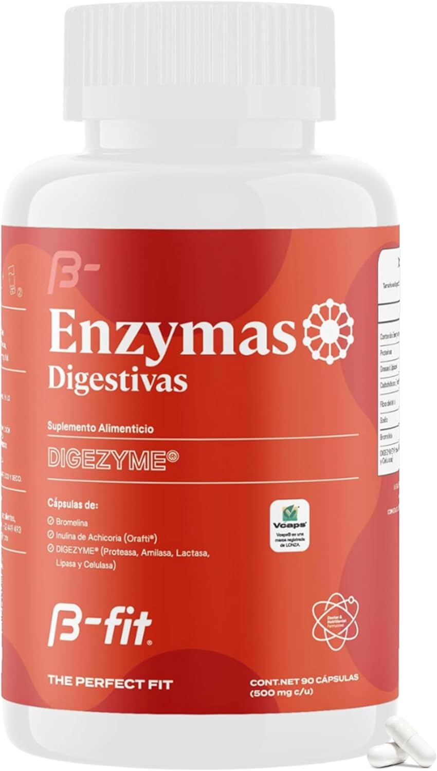 B-FIT B Enzymas Blend - Enzimas Digestivas Digezyme 90 Cápsulas - Suplemento Alimenticio ...
