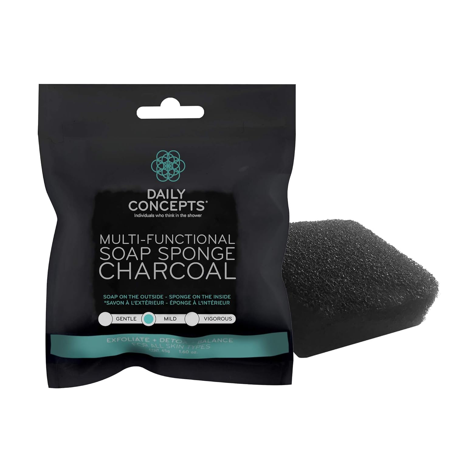 Amazon.com : Multi Functionnal Soap Sponge Charcoal - Daily Concepts ...