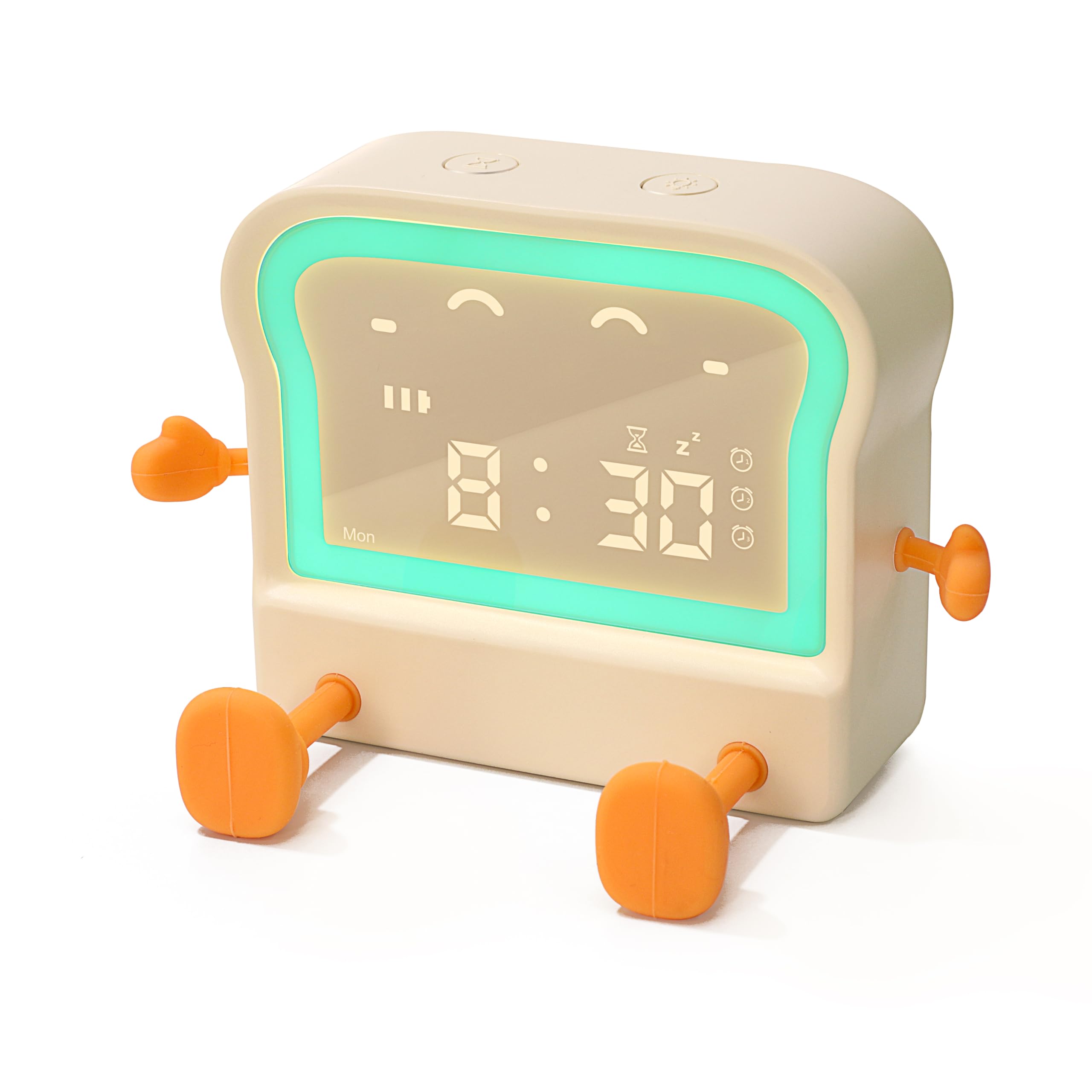 Buy Peakeep Toast Shape Digital Alarm Clock with Timer Night Light for ...