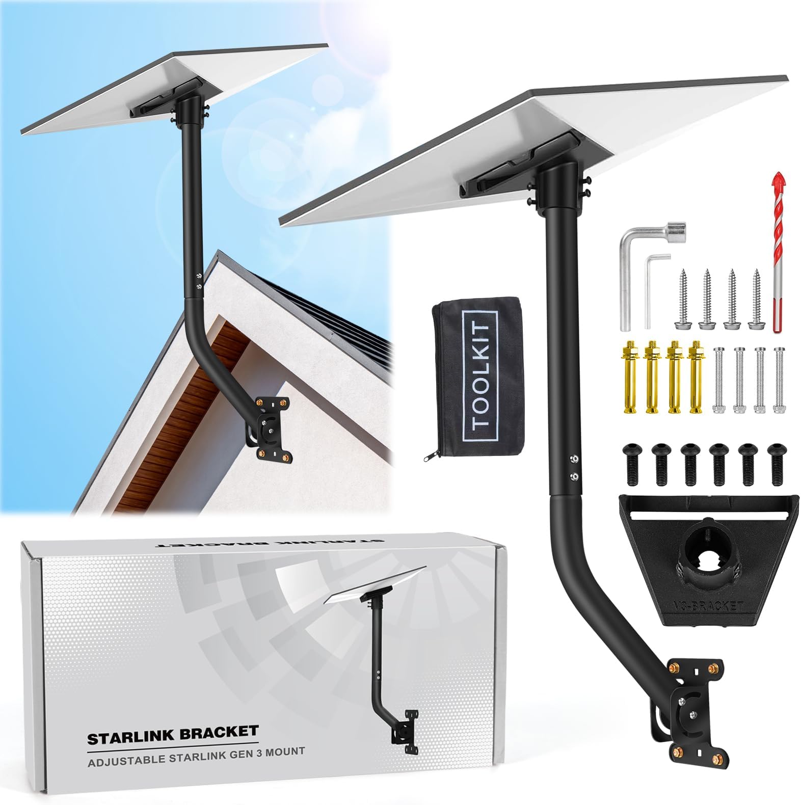 Amazon.com: Upgraded Aluminum Alloy Starlink Gen 3 Mounting Kit - Wall ...