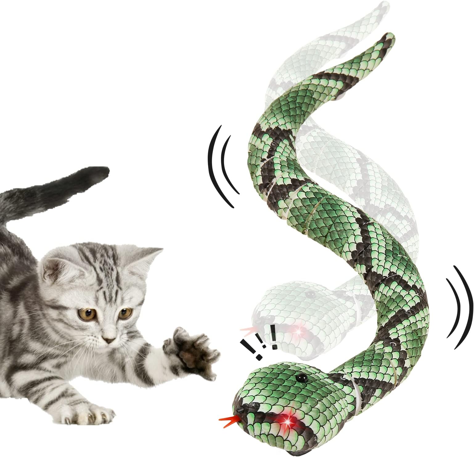 Amazon.com : FauKait Cat Toys Snake Interactive,Kitten Toys,Realistic ...