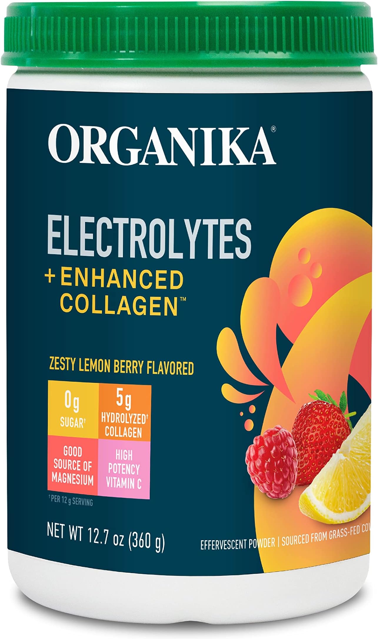 Amazon.com: Organika Electrolytes + Enhanced Collagen- Zesty Lemon ...