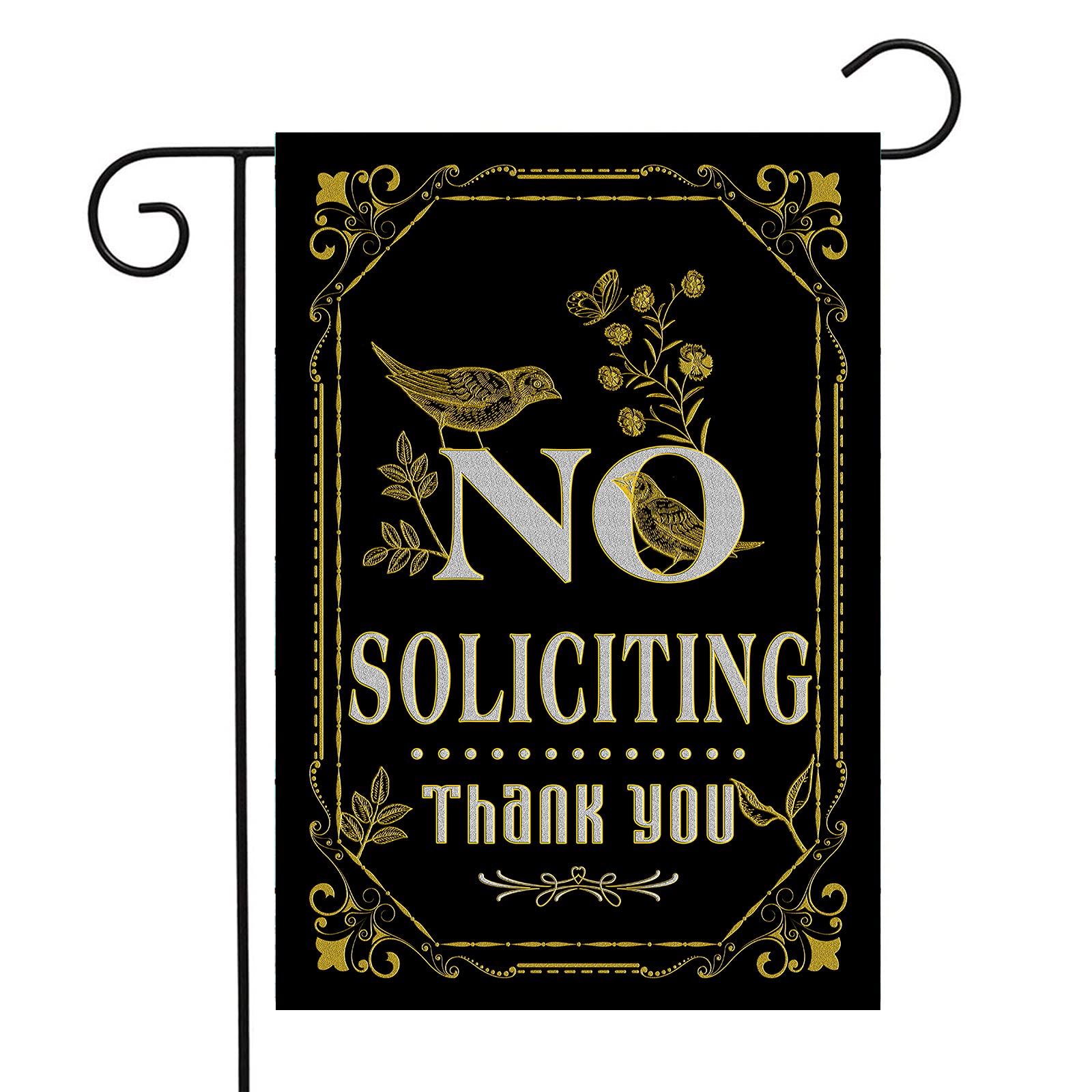 Amazon.com : No Soliciting Sign Flag Thank you No Salesmen No ...