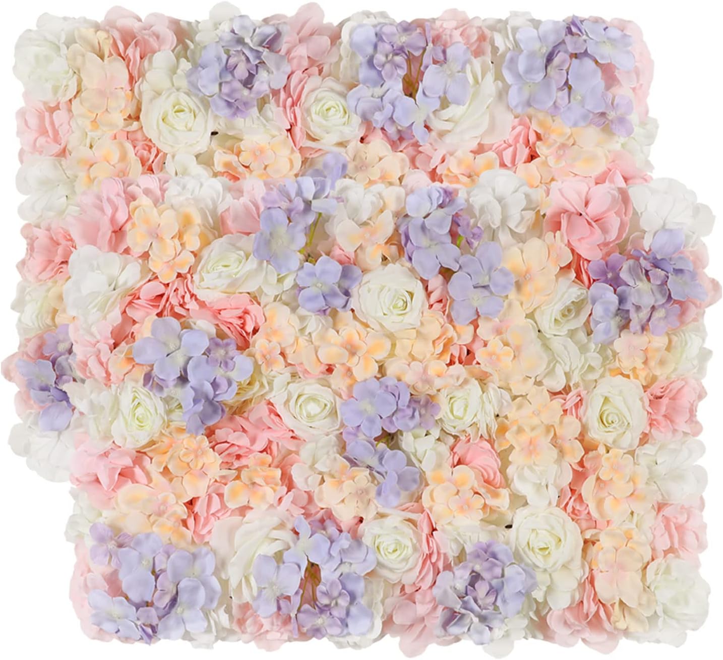 Amazon.com: famibay 24"x16" Artificial Flower Wall Panel 2PCS Flower ...