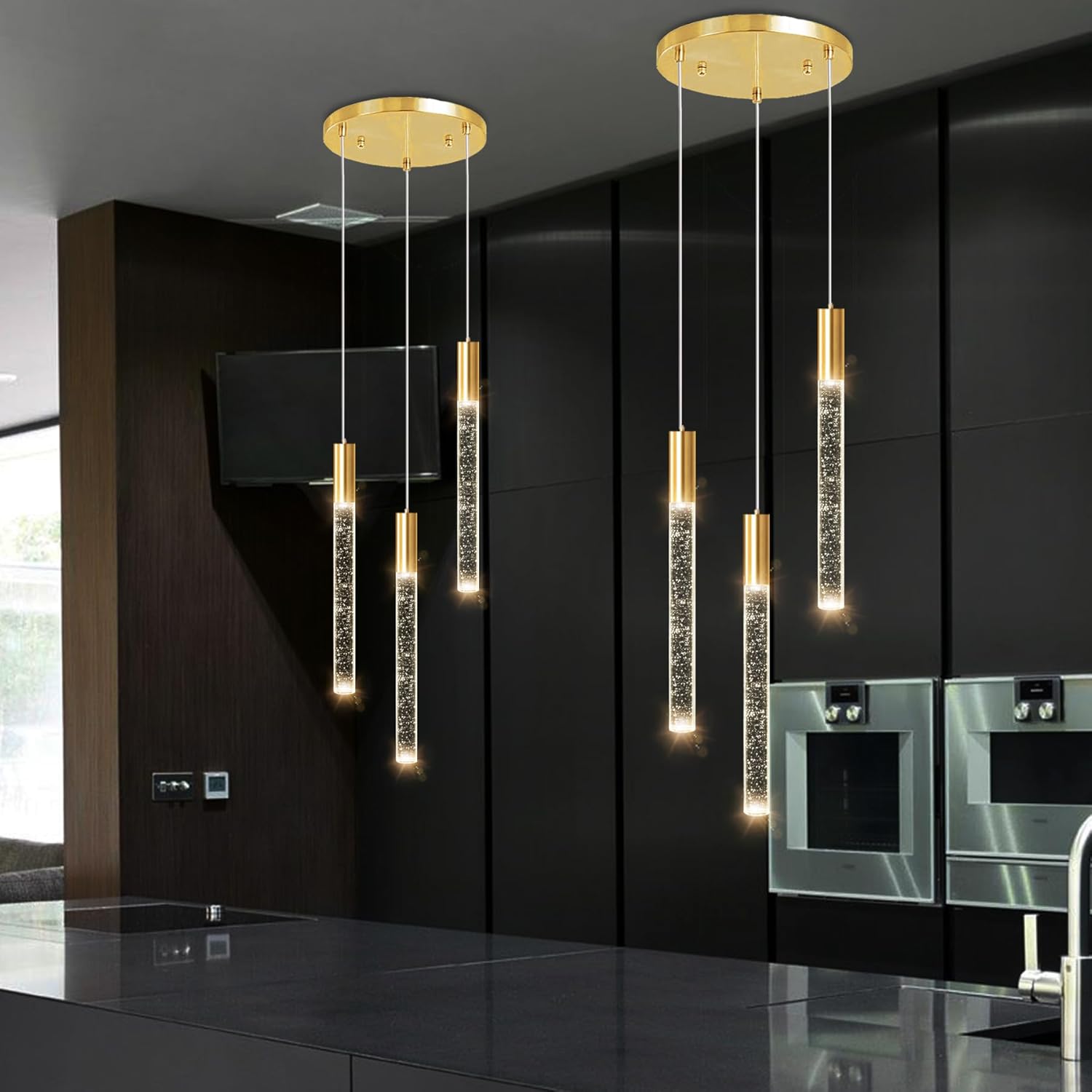 Modern Mini Chandelier LED Lights Dining Room Chandelier Kitchen Island ...