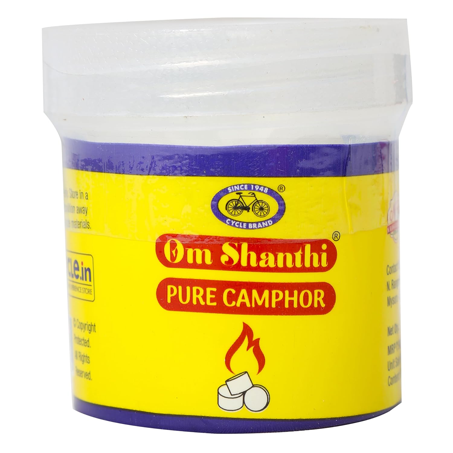 Cycle Om Shanthi Pure Camphor, 52 Pieces Jar : Amazon.in: Home & Kitchen