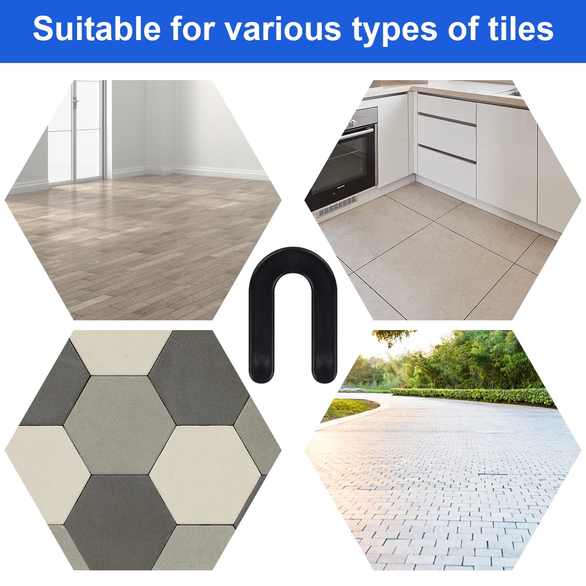 Tile Leveling System Tile Spacers 1/4 Inch, Horseshoe Shim U Shape ...