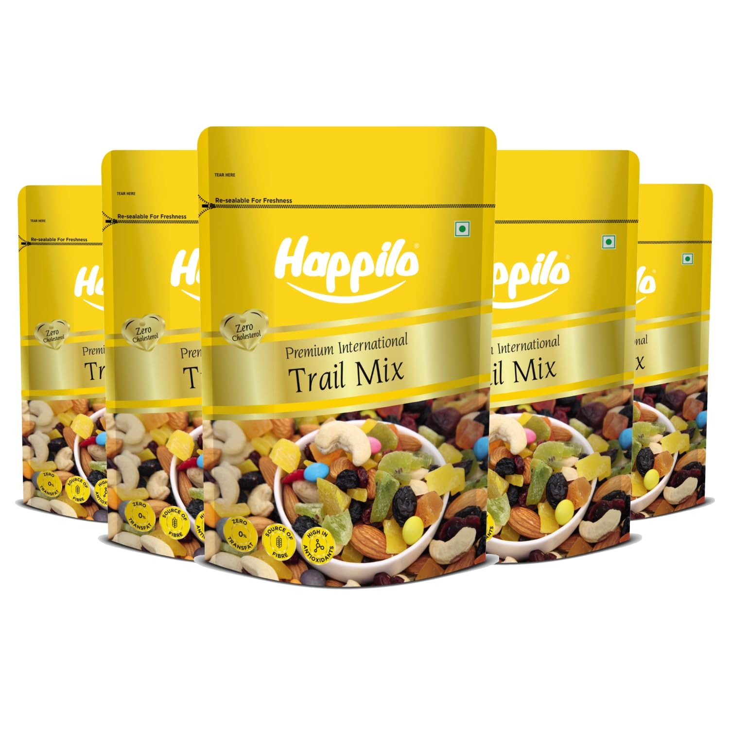 Happilo Premium International Nutty Trail Mix Nuts & Dry Fruits, No ...