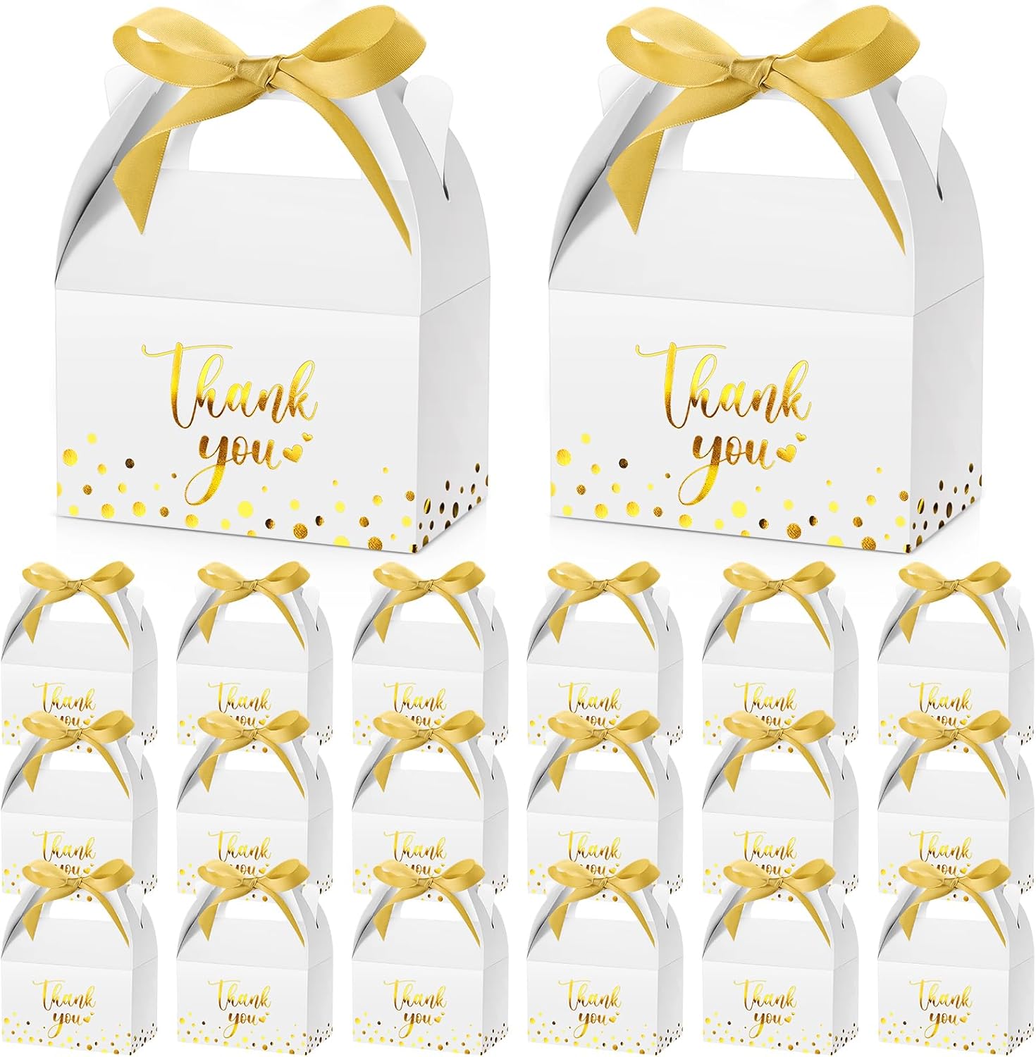 Amazon.com: Engrowtic 50 Pcs Thank You Paper Boxes Ribbon Gift Treat ...