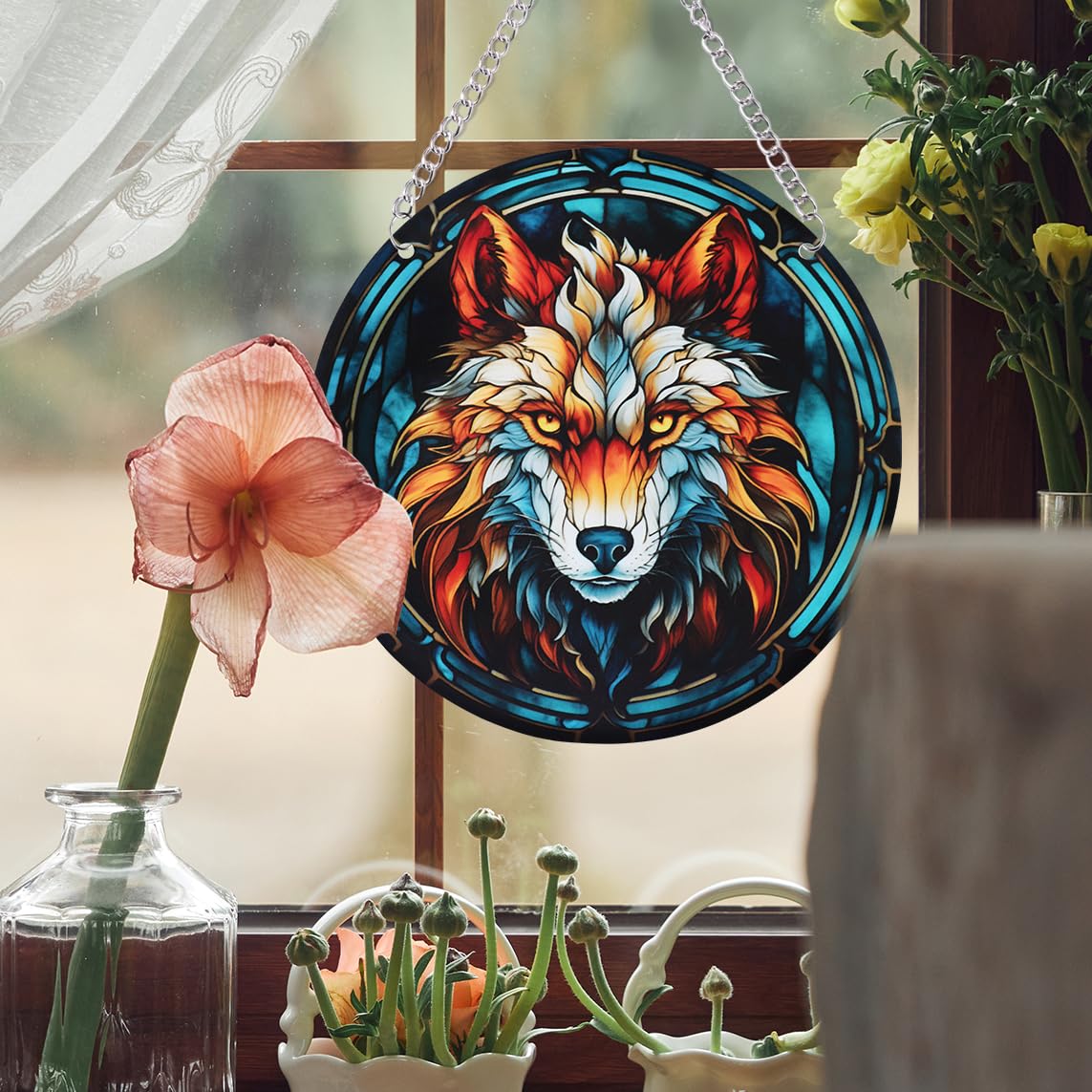 Wolf Stained Glass Pattern Ontario Artist Locates To Springdale To