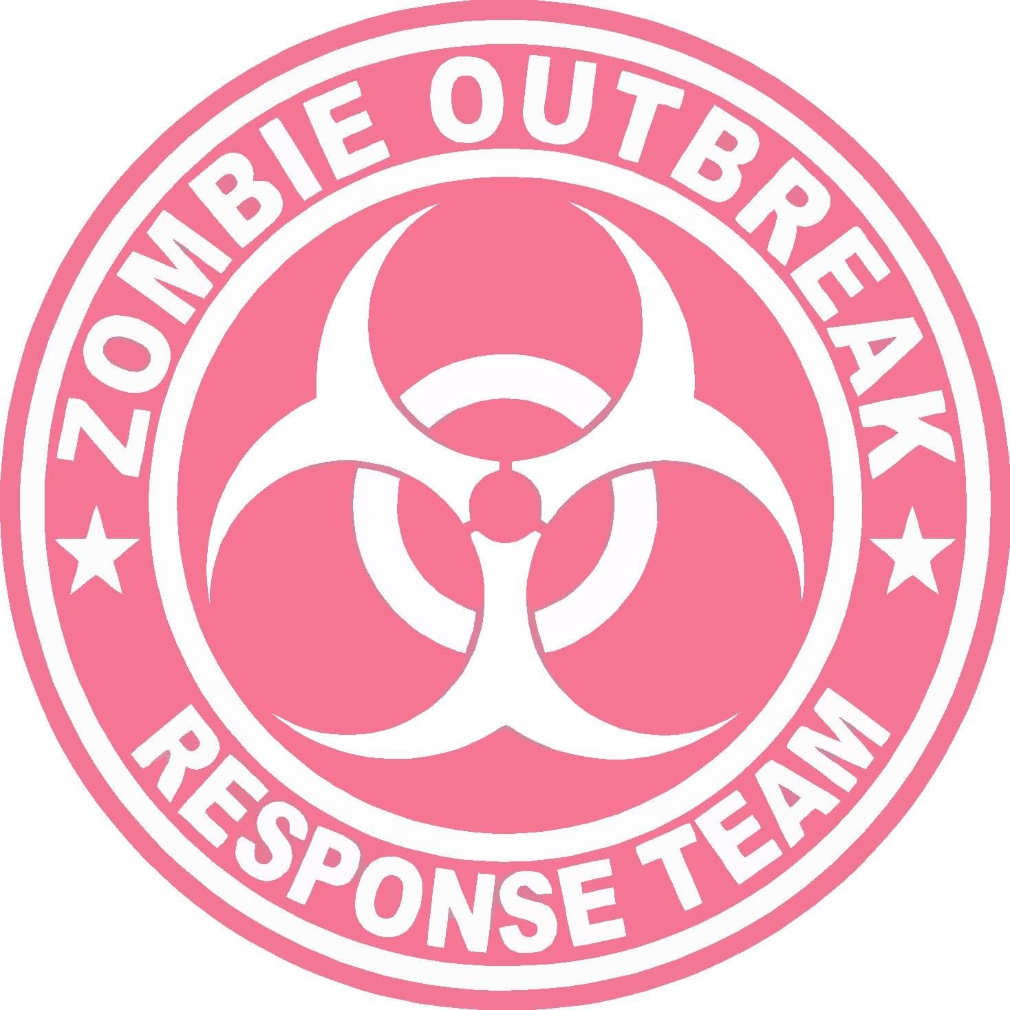 Amazon.com: (3) zombie outbreak response team soft pink 2x2 size ...