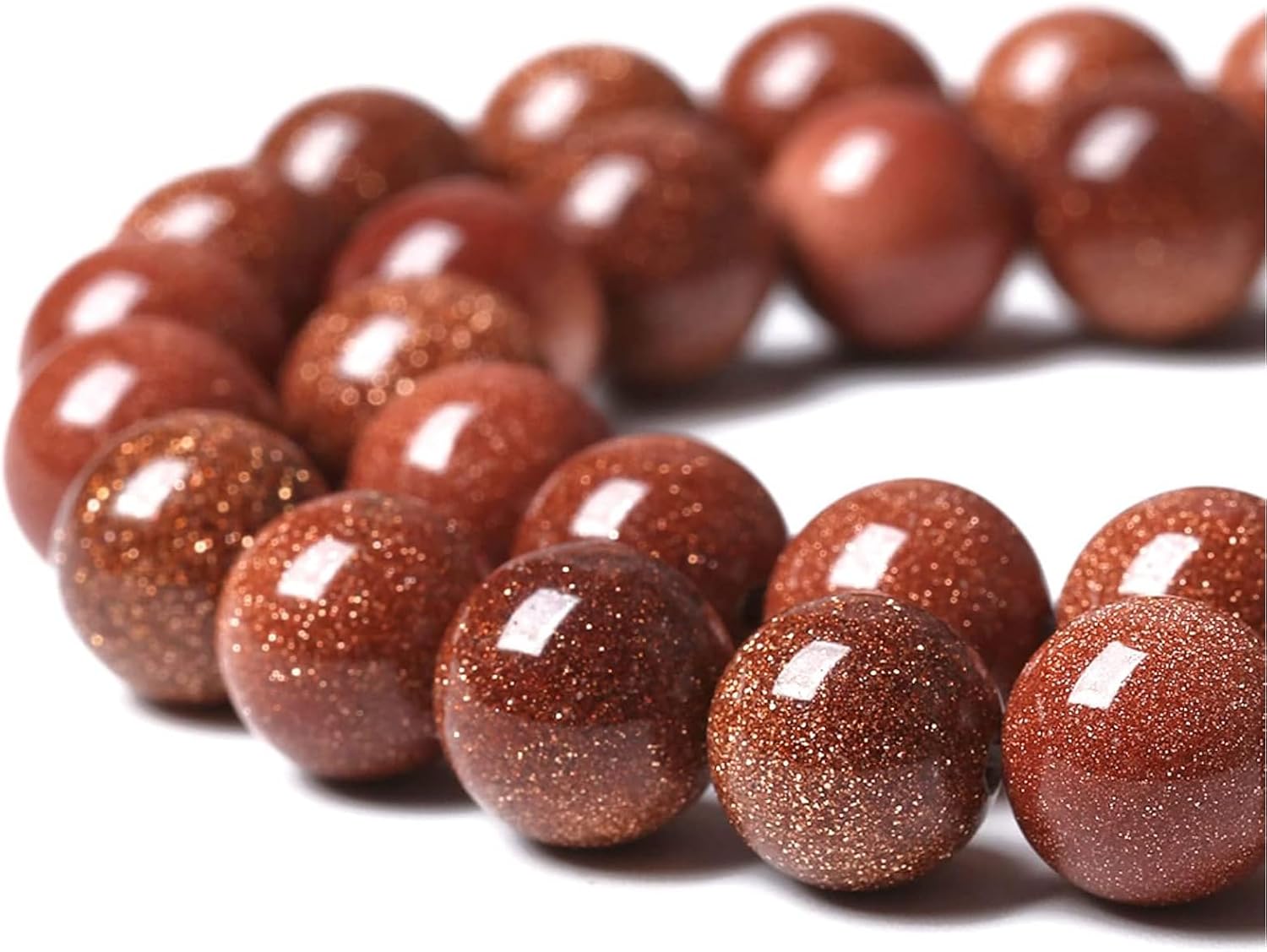 Amazon.com: HAAMIIQII 60pcs 6mm Natural Gold Sandstone Beads Round ...