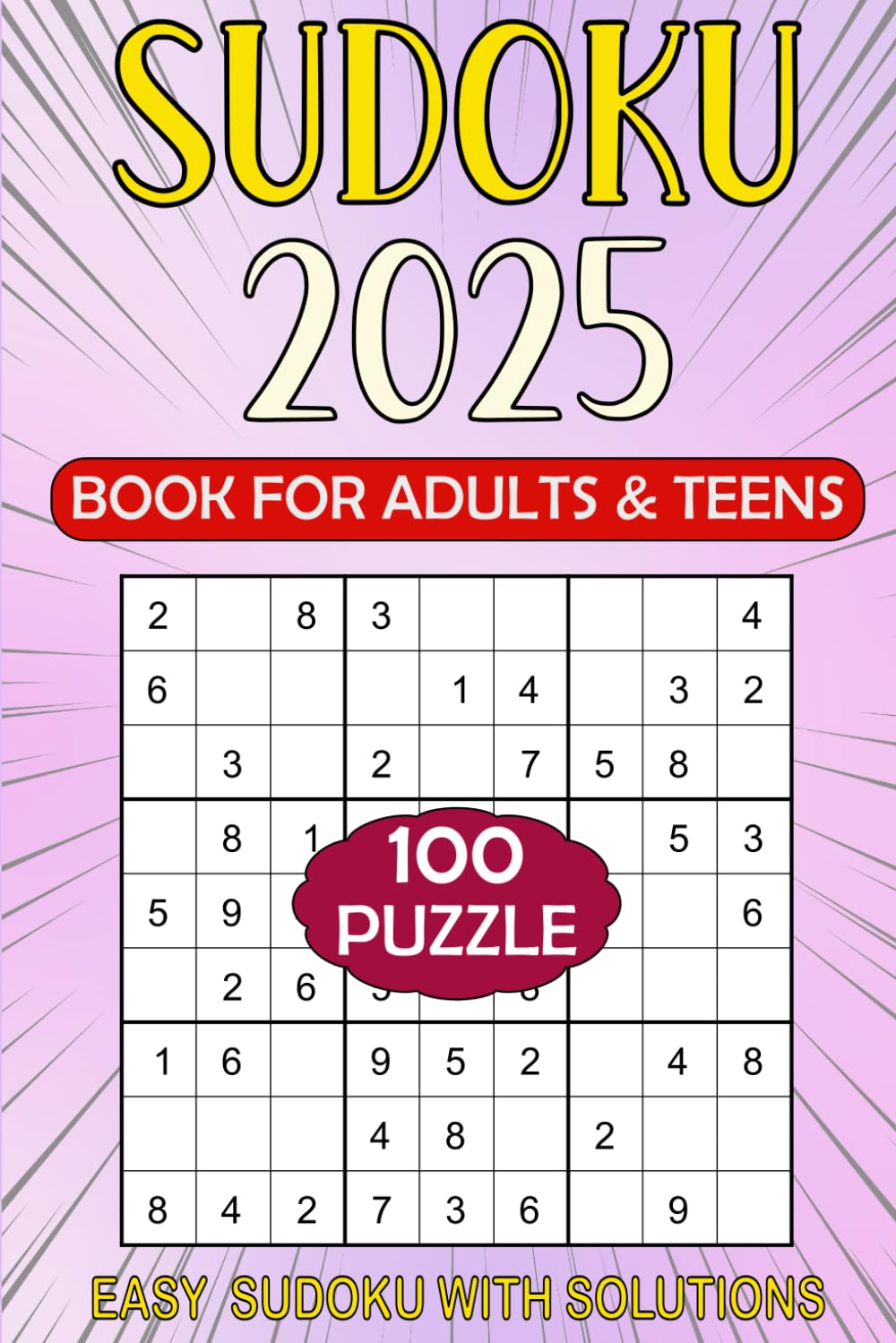 Sudoku 2025: Large Print Sudoku for adults, Teens - Sudoku Puzzle Book ...