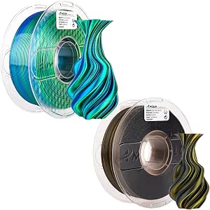 Amazon.com: AMOLEN 3D Printer Filament, Dual Color Silk Blue Green ...