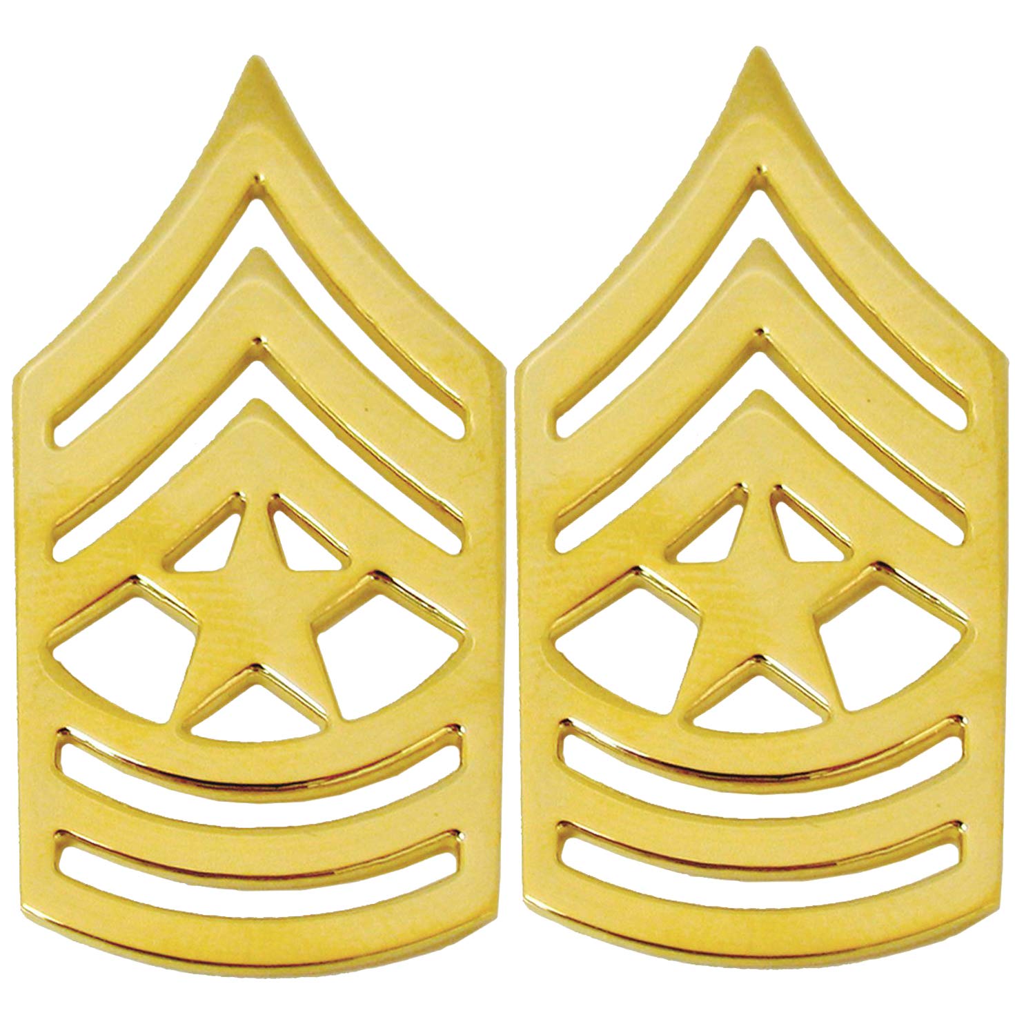Buy Army SGM Sergeant Major Rank Gold Pin-On - Pair Online at ...