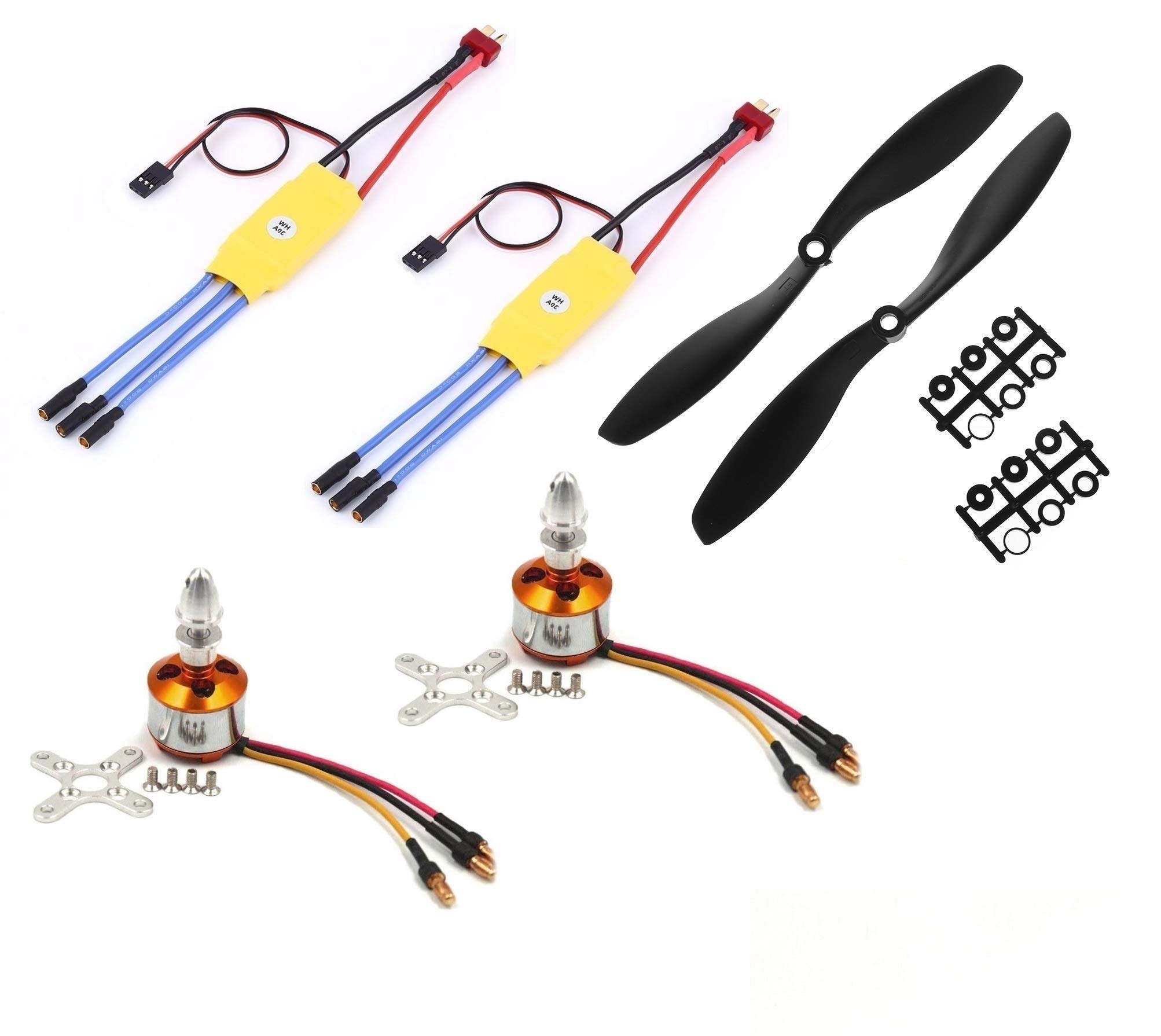 Buy INVENTO 2Pcs 1400KV BLDC Brushless Motor + 30A ESC + 8045 8x4.5 8 ...